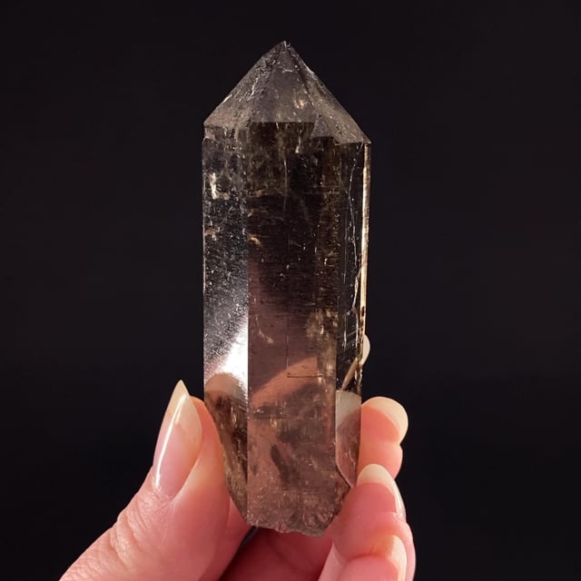 Quartz var: Smoky (doubly-terminated GEM crystal) | Galenstock, Tiefenbach, Realp, Urseren, Uri ...