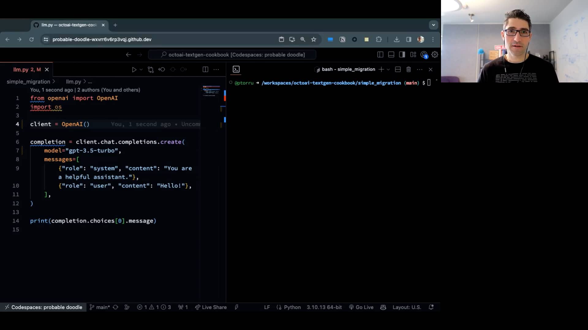 Migrate from OpenAI to OctoAI with 3 lines of code on Vimeo