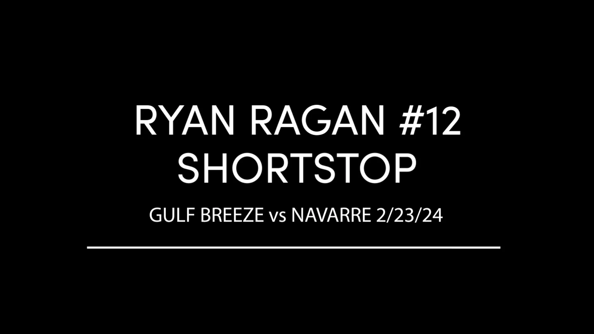 #12 Ryan Ragan_Shortstop_Gulf Breeze_2024-02-23 on Vimeo