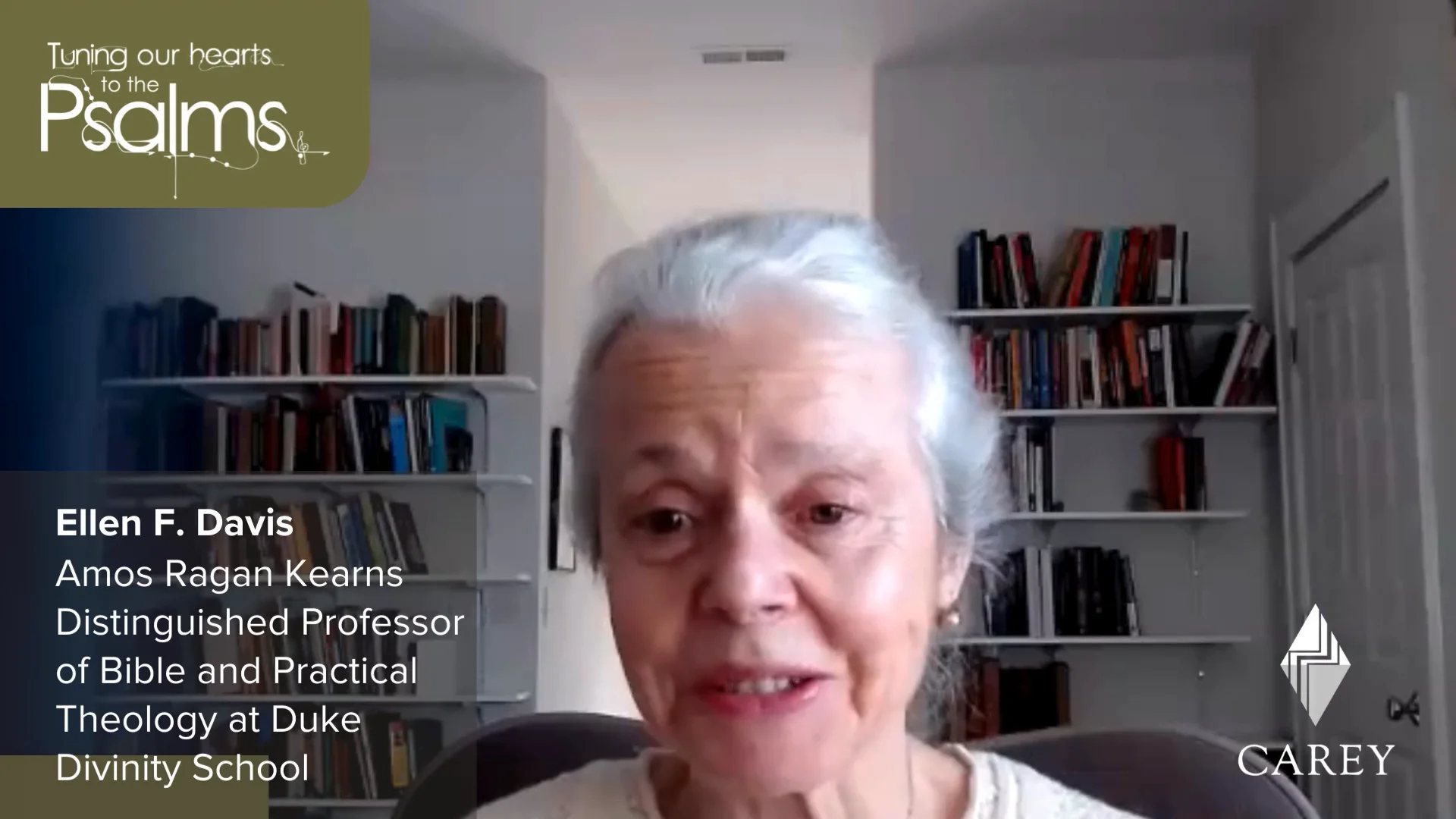 Psalms Interview with Ellen F. Davis on Vimeo