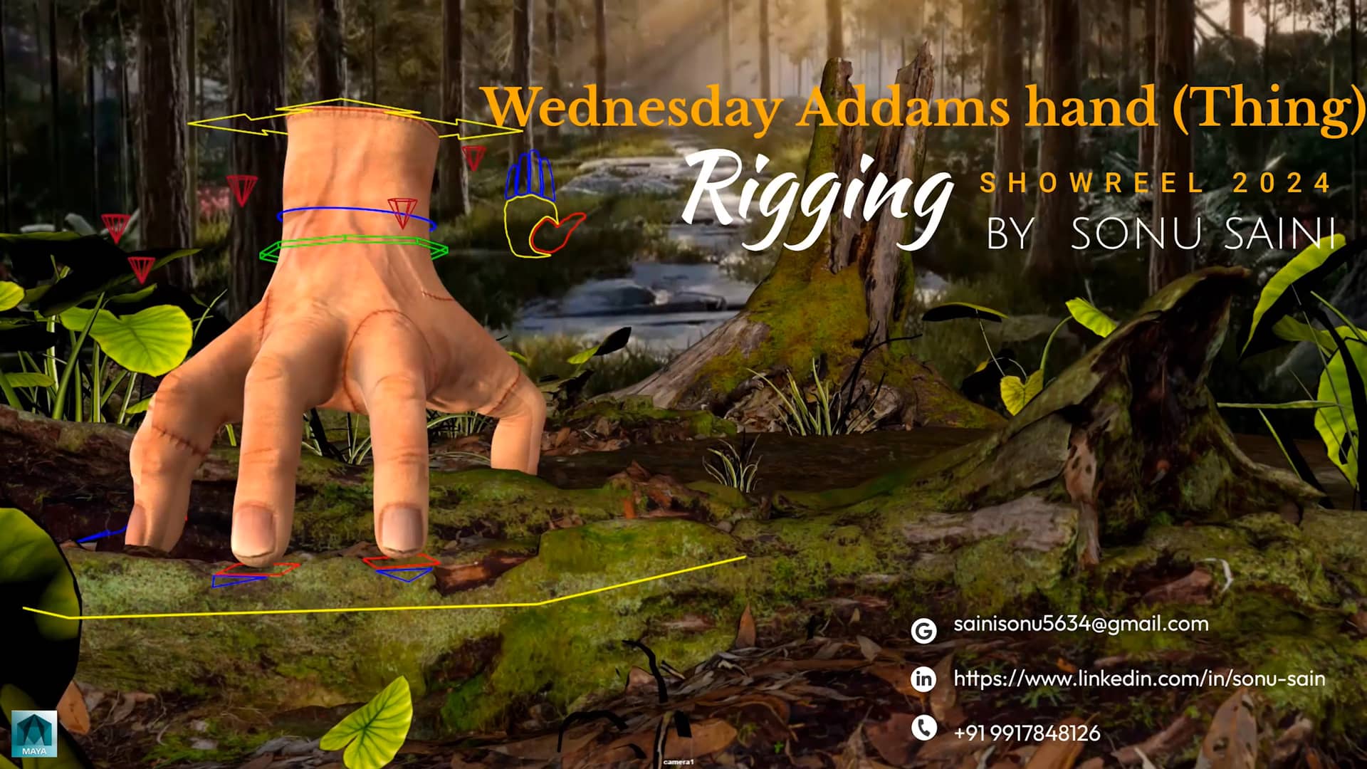 Wednesday Addams Hand (Thing), Rigging Showreel 2024, By-Sonu Saini on Vimeo