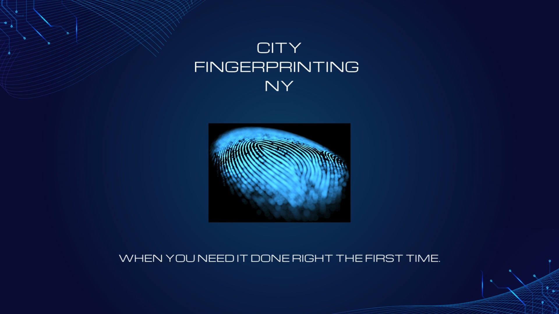 City Fingerprinting NY
