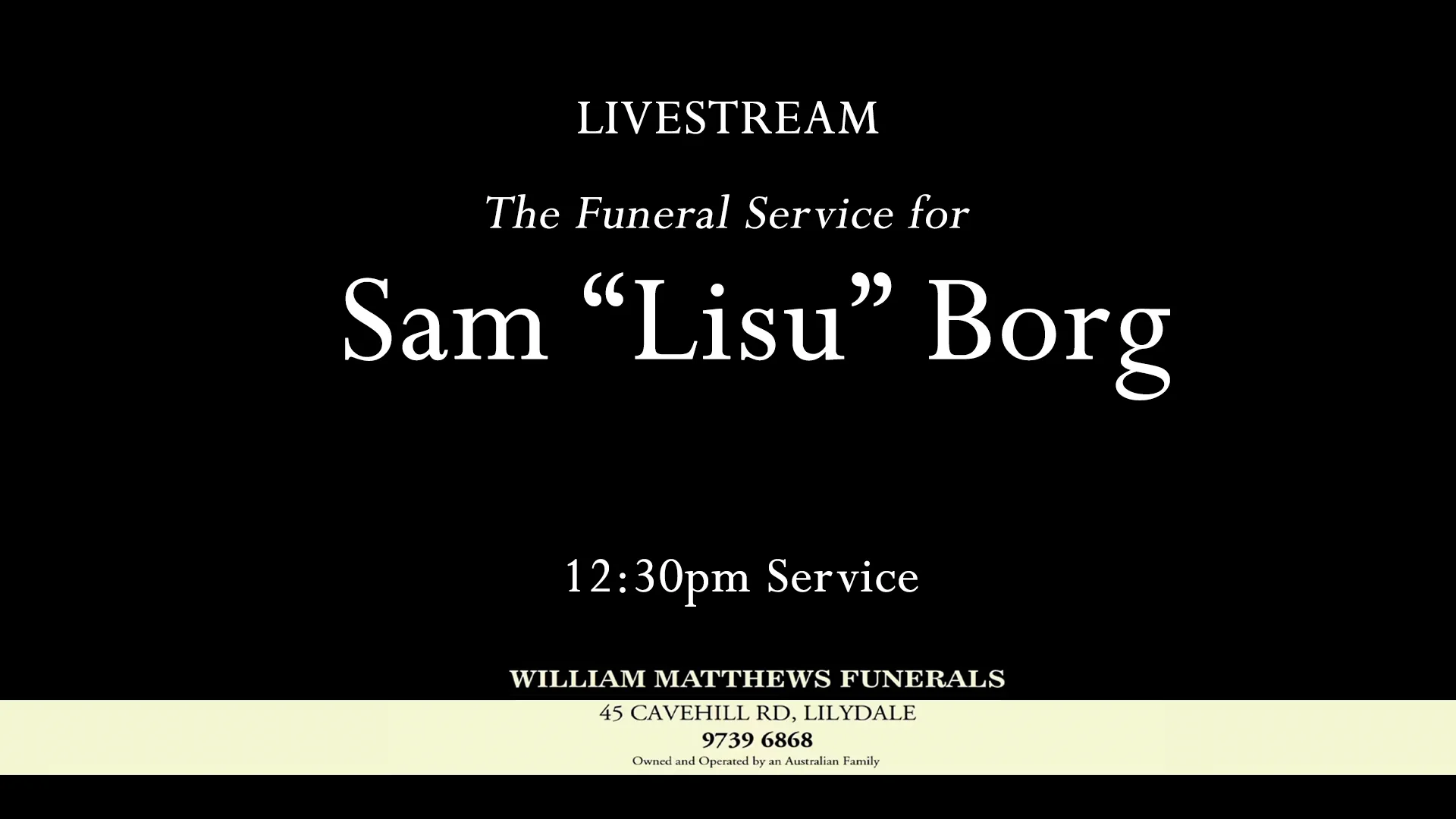 The Funeral Service for Sam "Lisu" Borg on Vimeo