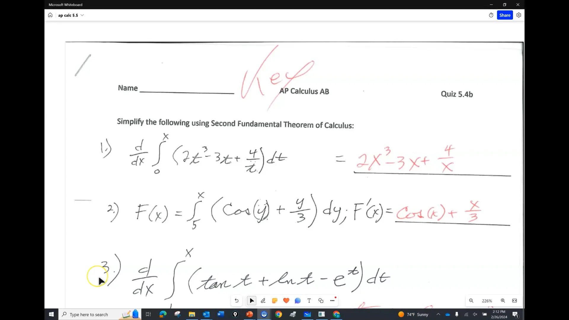 ap calc Quiz 5.4B on Vimeo