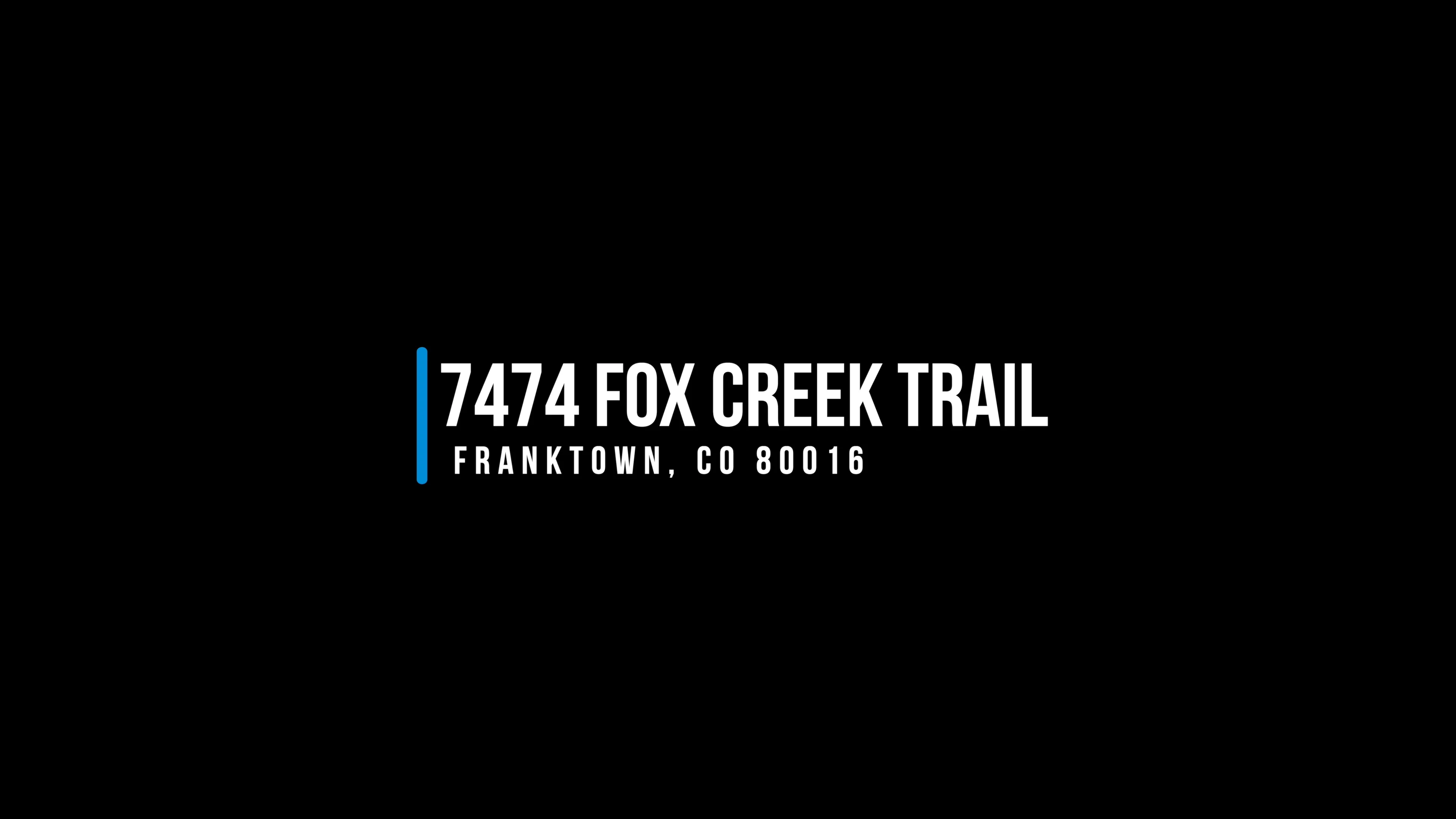 7474 Fox Creek Trail Franktown, CO Ground Video on Vimeo