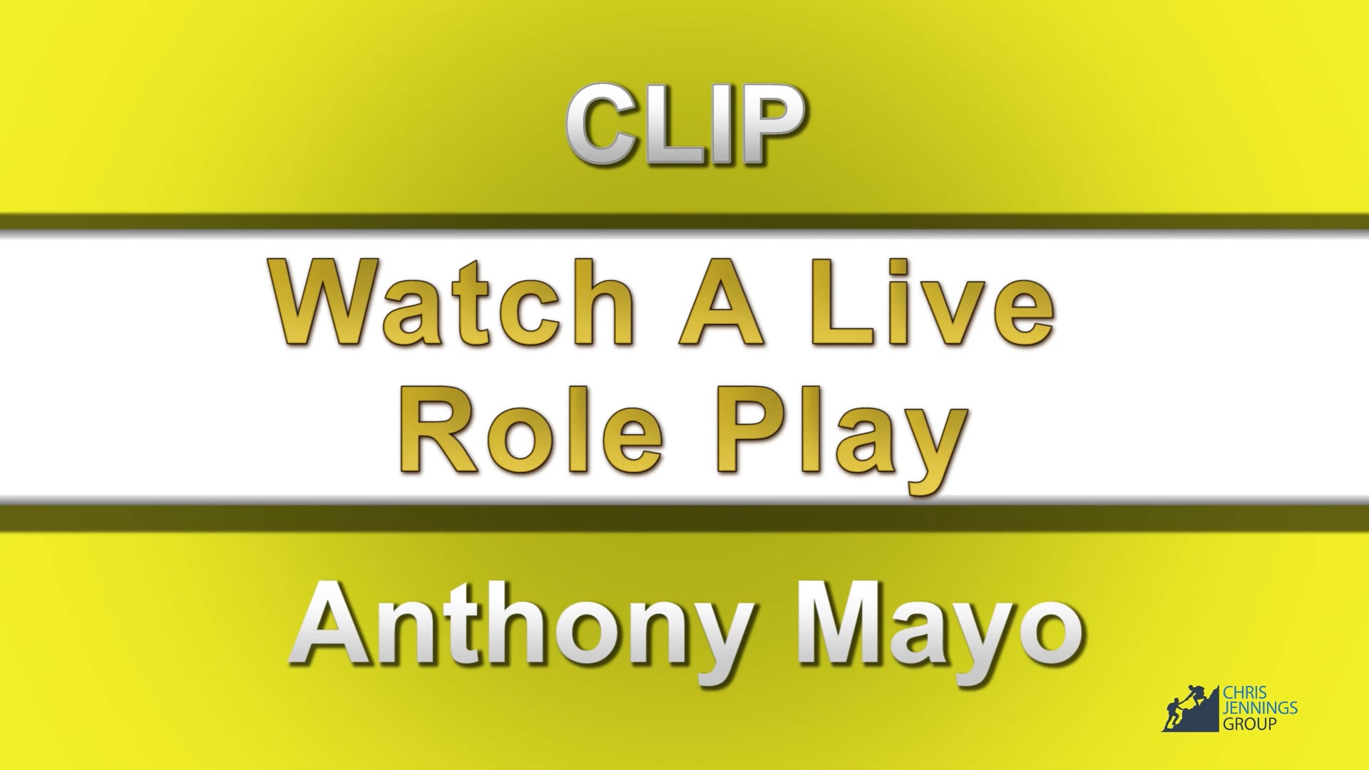 Sample Video - Clip -5 min- Watch A Live Role Play - Anthony Mayo on Vimeo