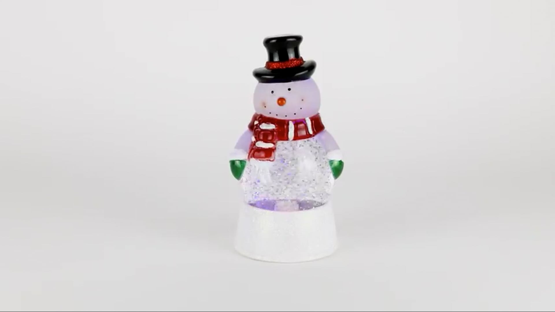 LED Lighted Color Changing Snowman Christmas Glittering Snow Dome 7.5 ...