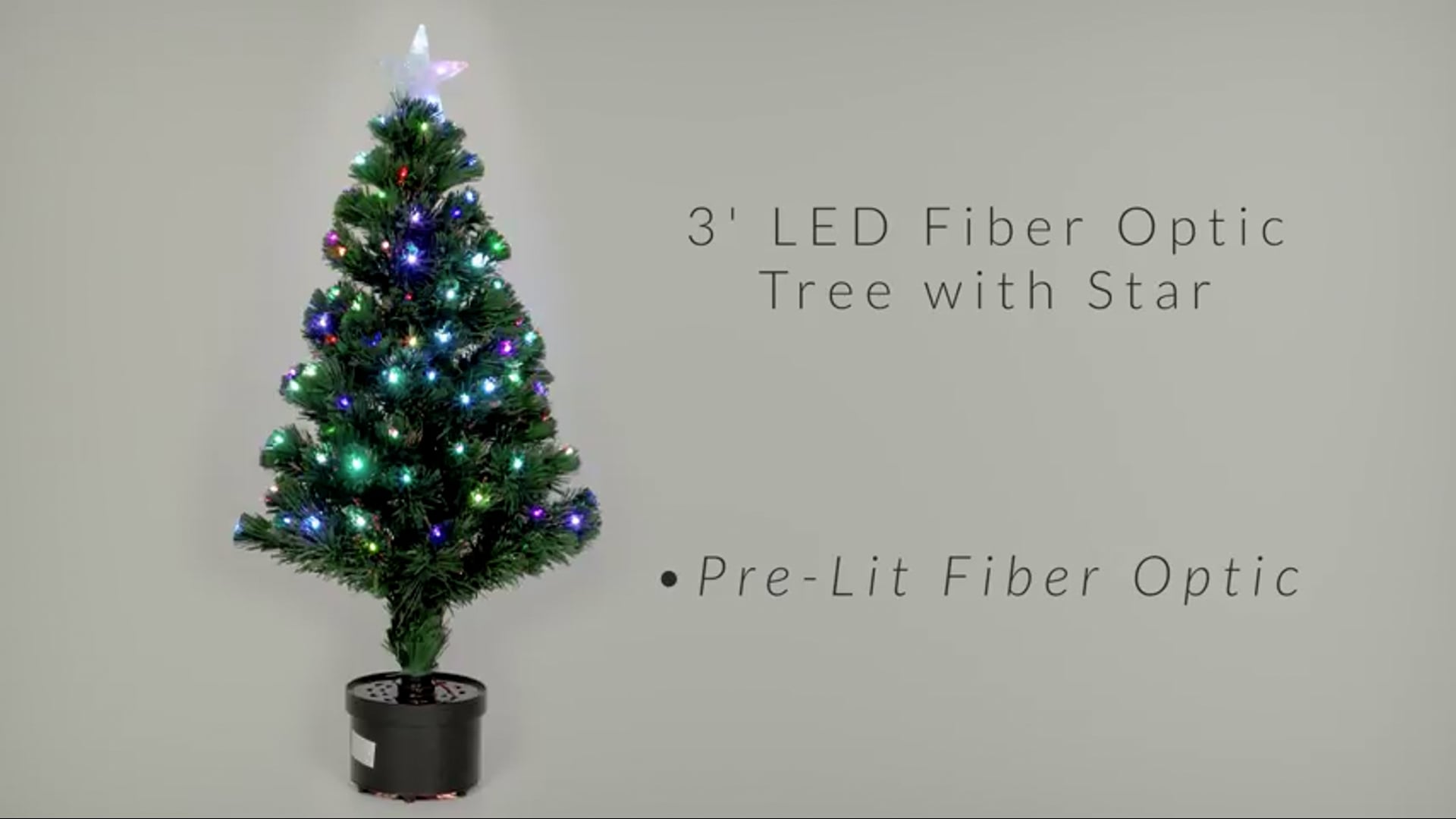 Pre-Lit LED Color Changing Fiber Optic Christmas Tree With Star Tree ...