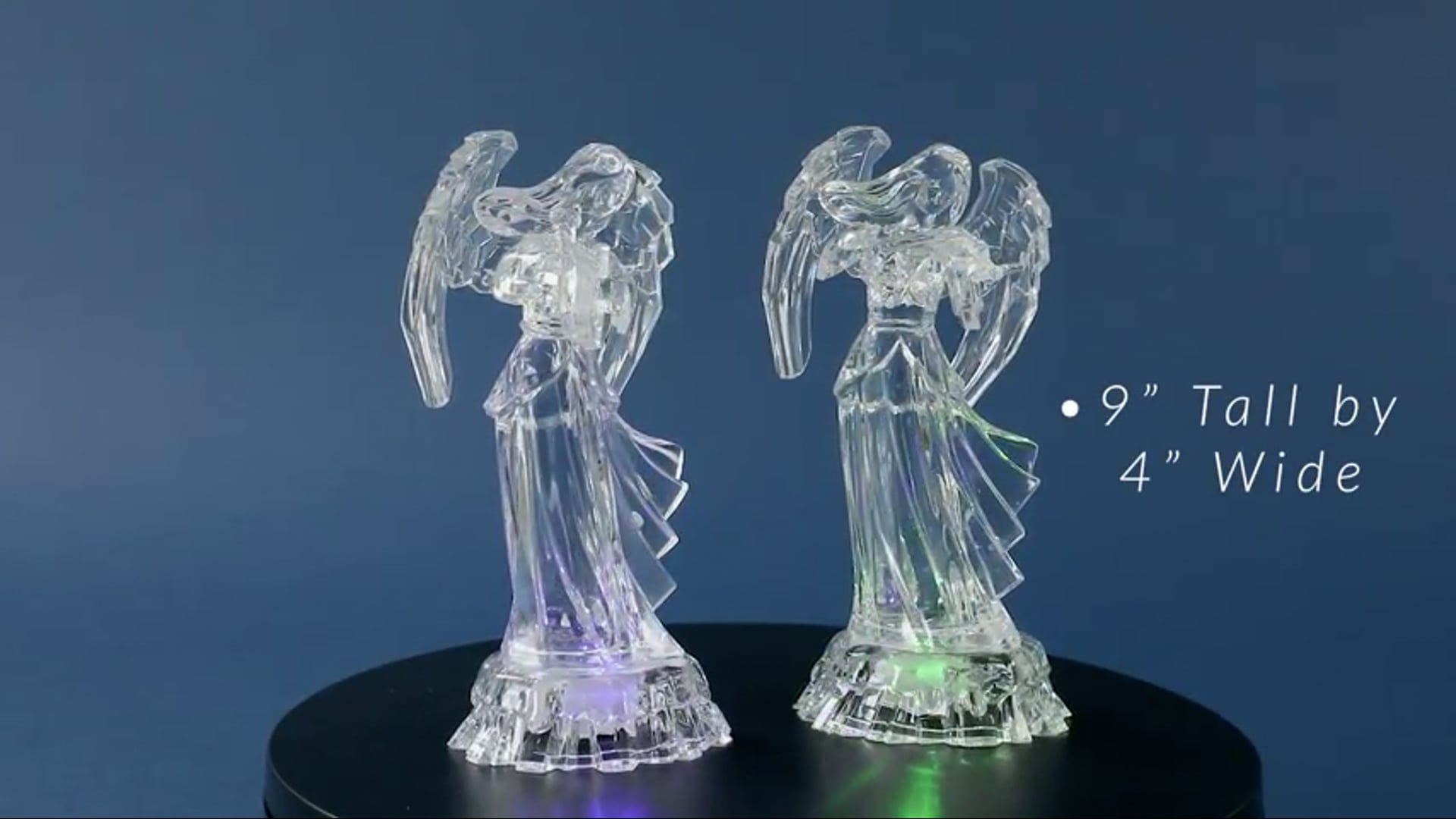 Set of 2 LED Lighted Color Changing Angel Christmas Decorations 9 ...