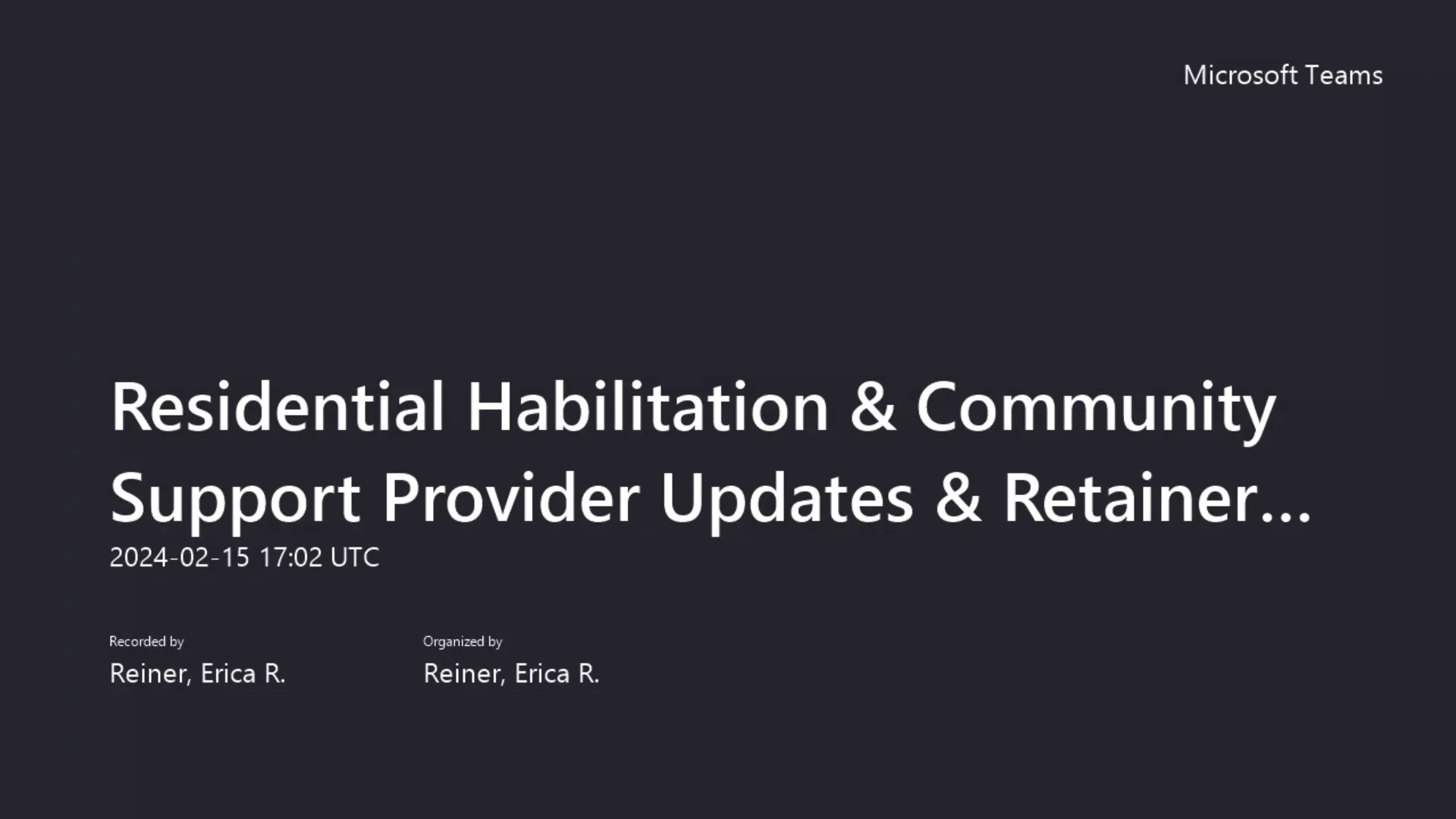 Residential Habilitation & Community Support Provider Updates ...