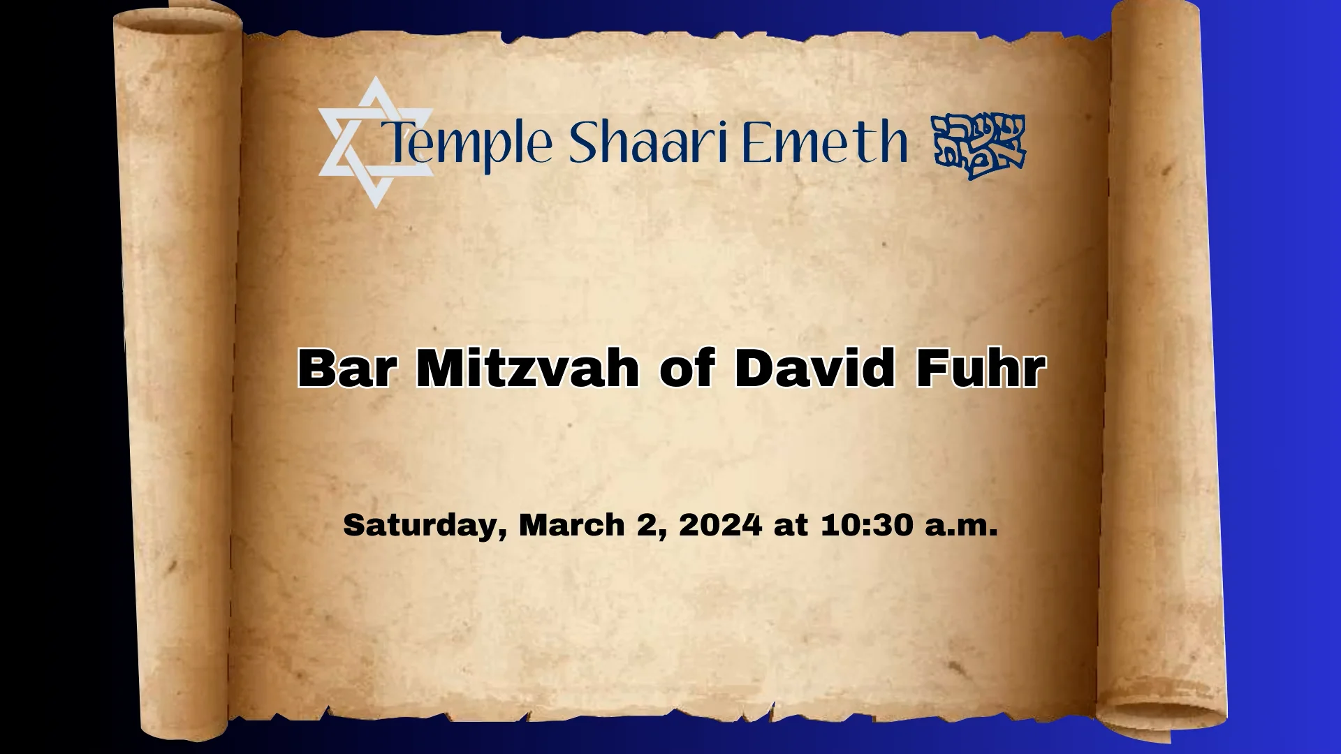 Bar Mitzvah of David Fuhr on Vimeo