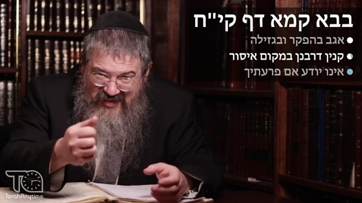 R' Moshe Chaim Katz | Bava Kamma daf 118 Kinyan agav by gezailah and ...