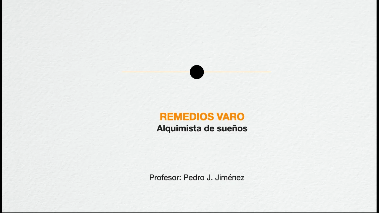 Watch PIONERAS. REMEDIOS VARO. La alquimista de los sueños. Pedro J. Jiménez. Aularte Online ...