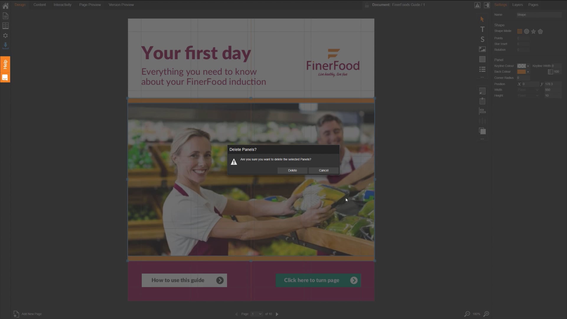 Fully Editable - Delete Panels - Select more than one panel