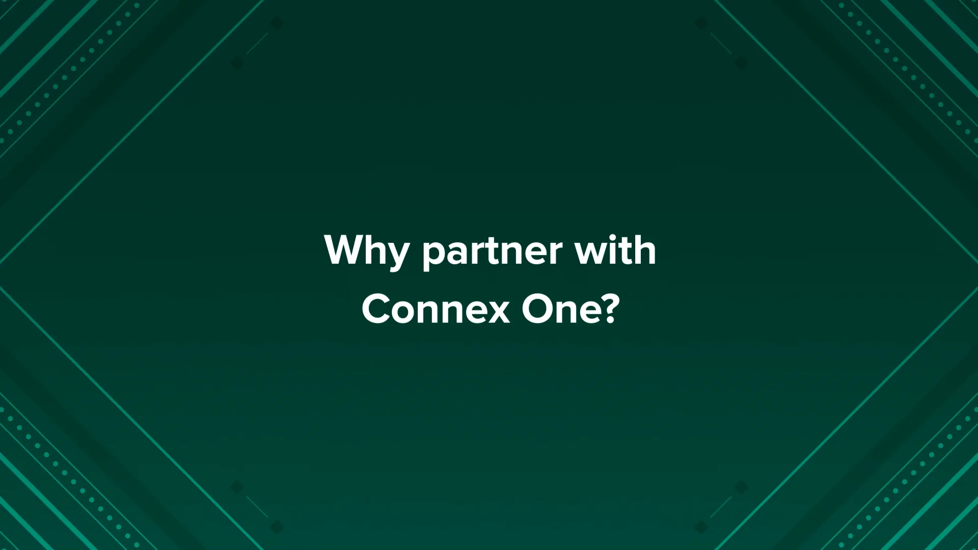 Why Partner with Connex One on Vimeo