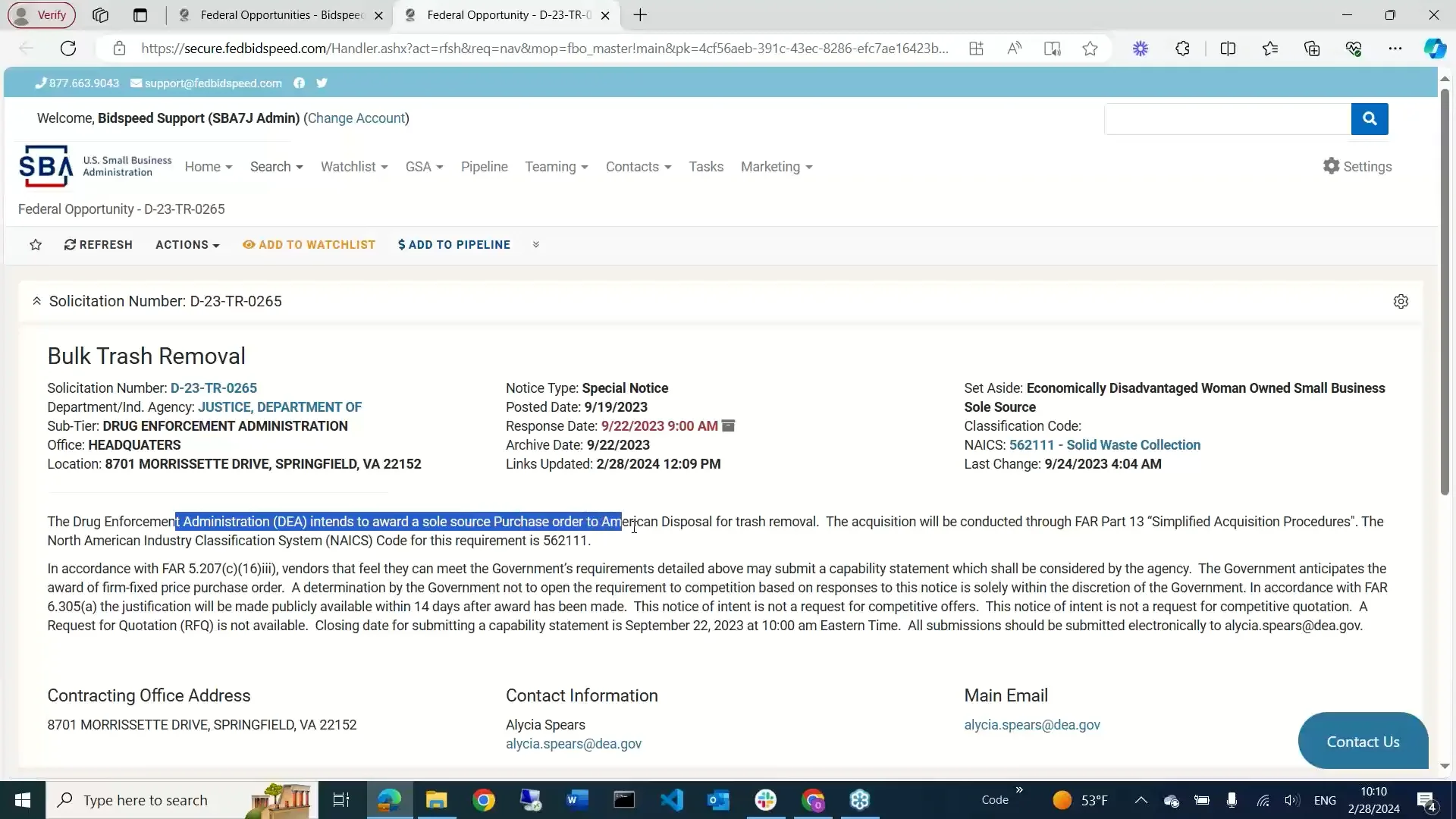 SBA 7(j) Federal Contract Training on Vimeo