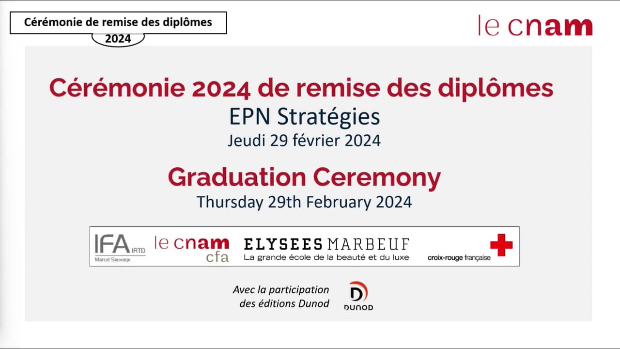 CNAM - Cérémonie de remise de diplôme on Vimeo