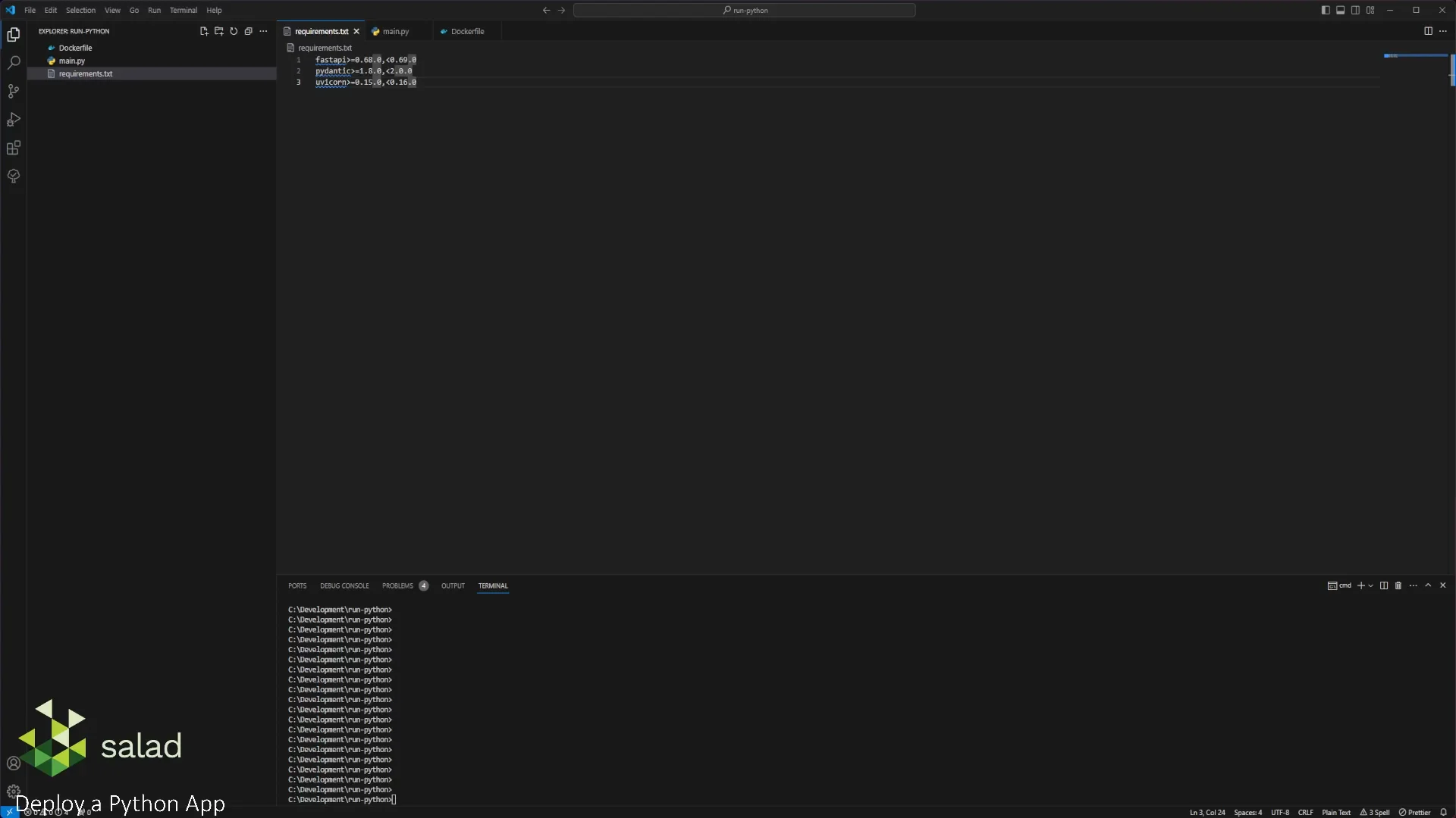 Deploy a Python app to Salad in 5 minutes