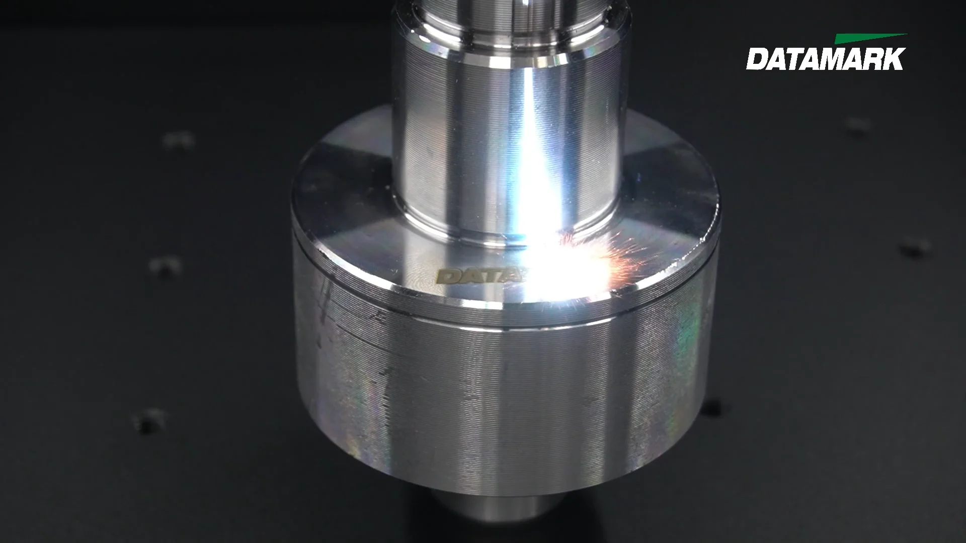 Logo marking on Machined Component with Datamark ECO+ Fiber Laser