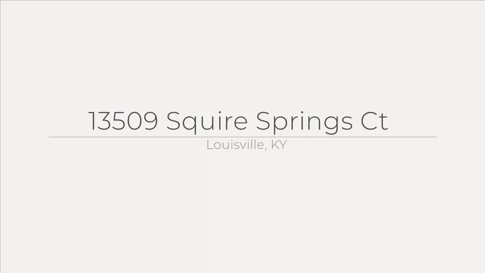 13509 Squire Springs Ct, Louisville, KY on Vimeo