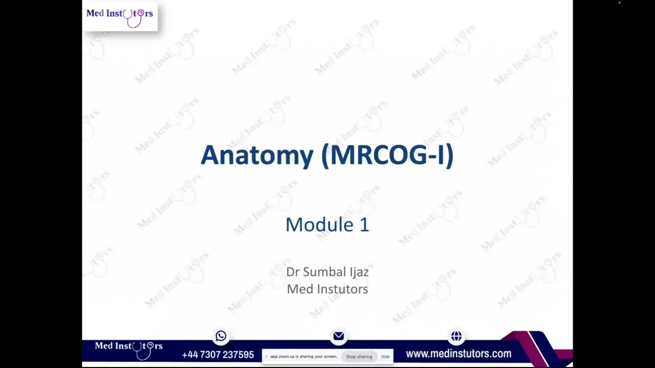 MRCOG-1 Abdomen I Anatomy