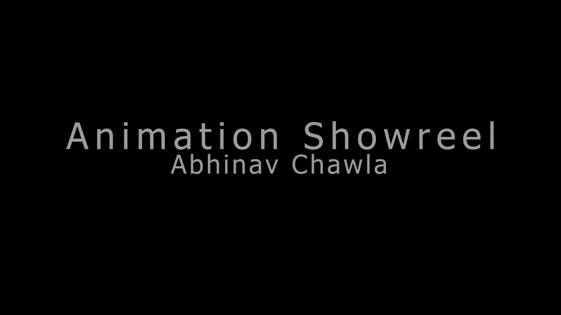 Animation Showreel