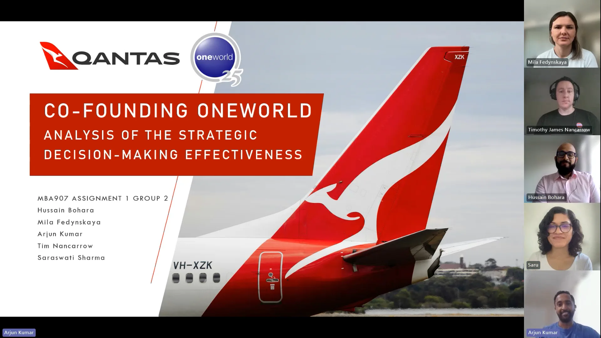 Qantas Presentation MBA907 Assignment 1 Group 2 on Vimeo