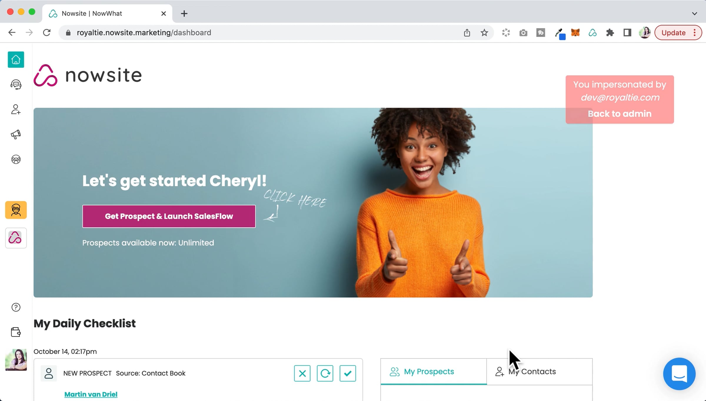 Connecting your email account to nowsite