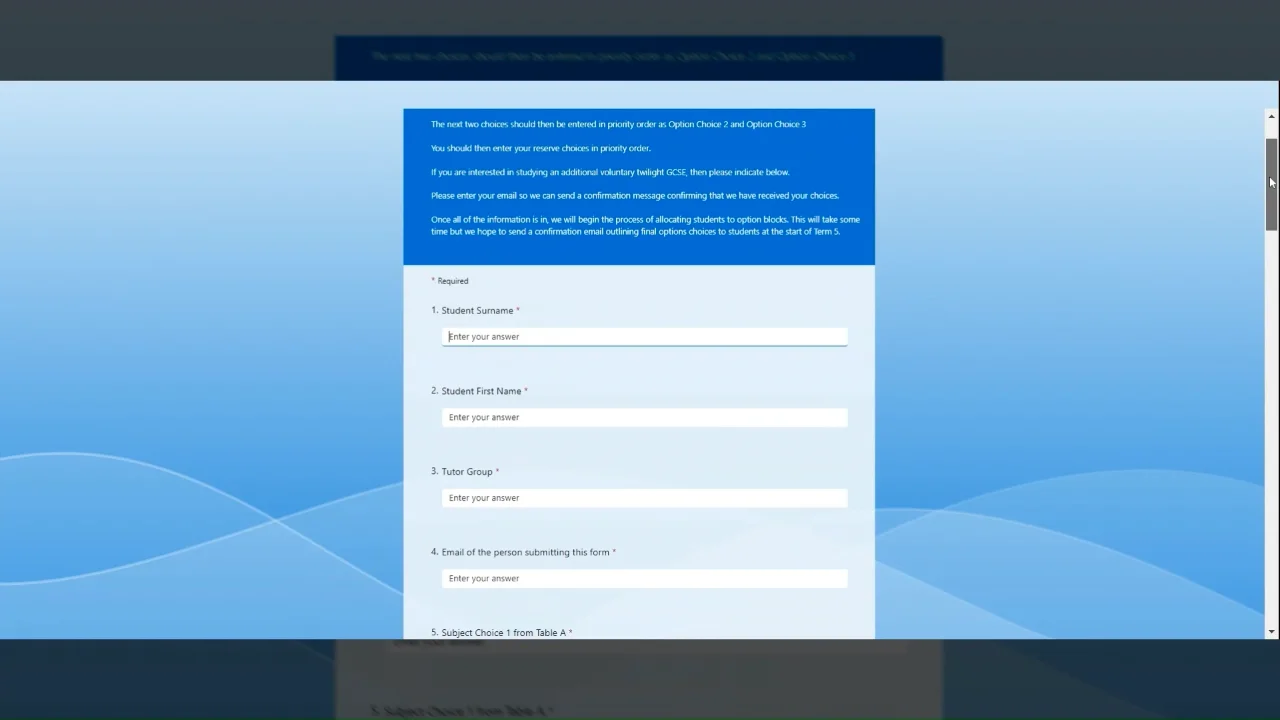 Submitting Options Choices 2024 on Vimeo