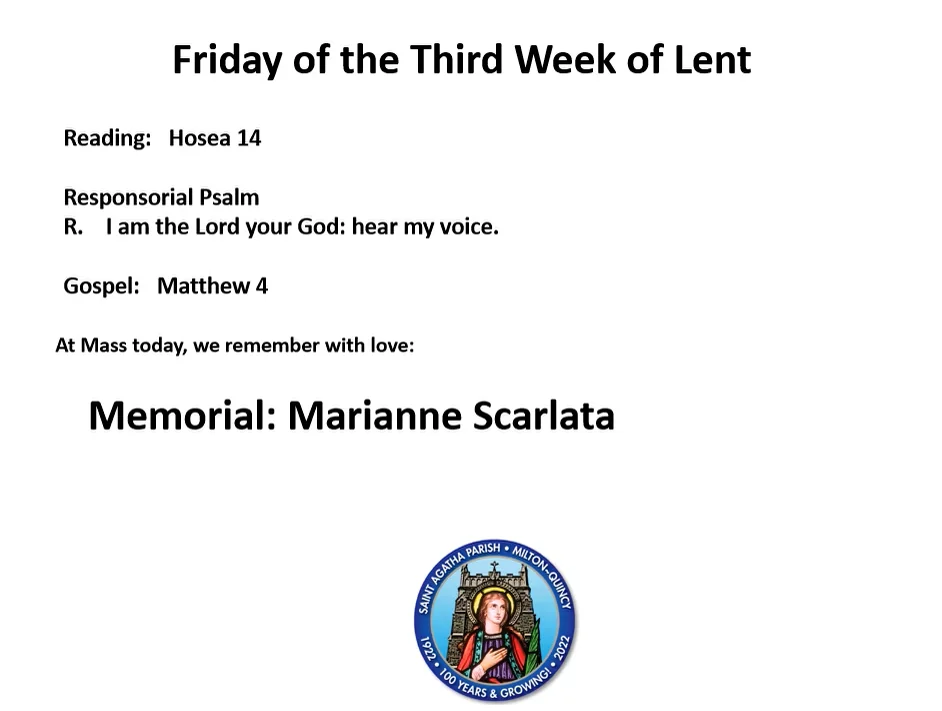 Friday of the Third Week of Lent