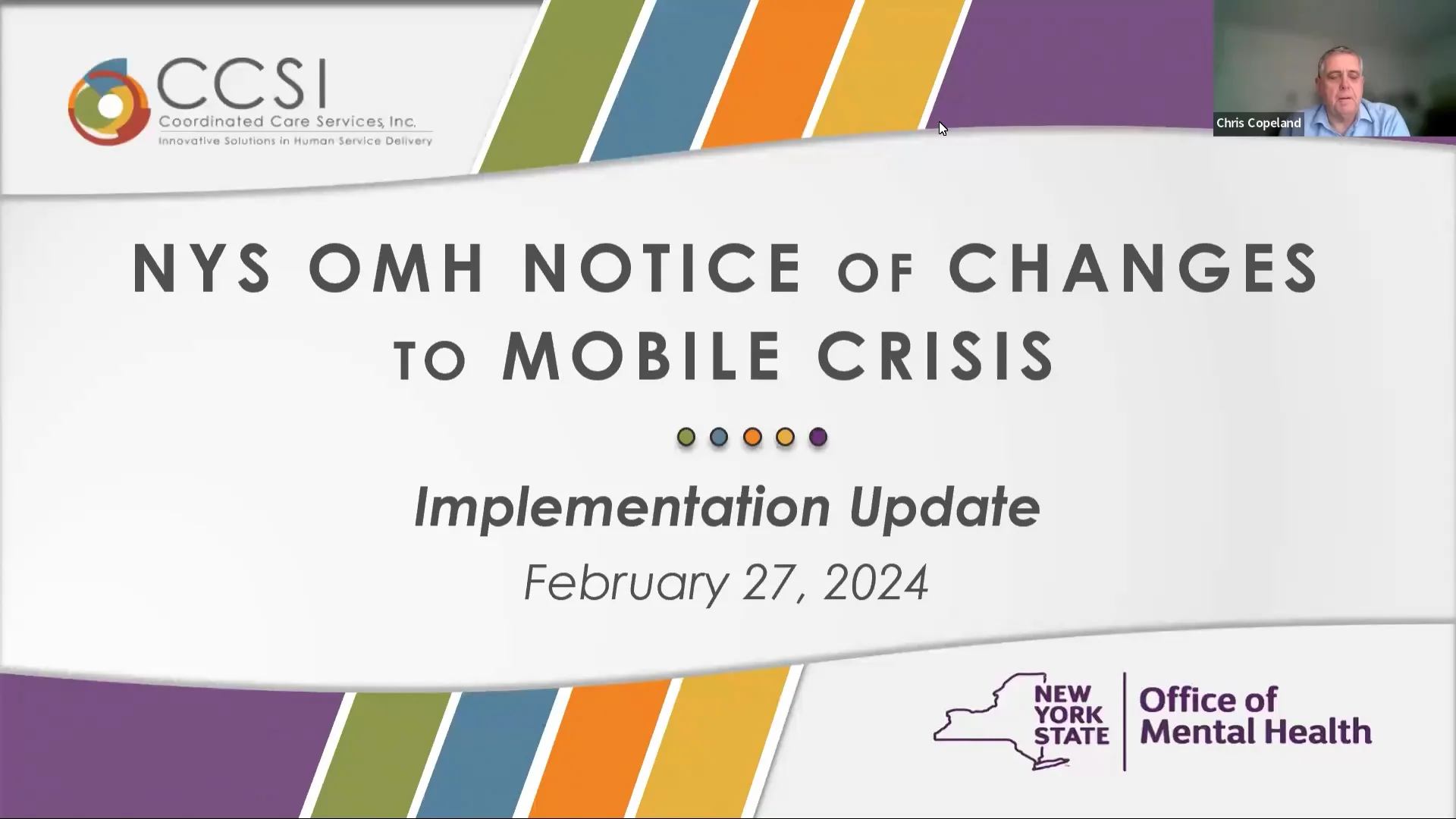 NYS OMH Notice of Changes to Mobile Crisis | Implementation Update (Feb ...