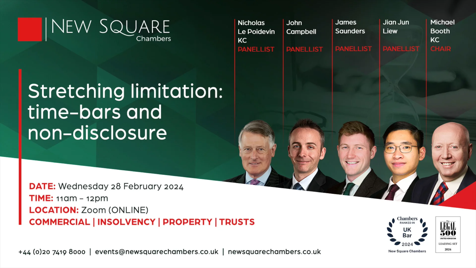 Stretching limitation: time-bars and non-disclosure (Webinar 28.02.24)