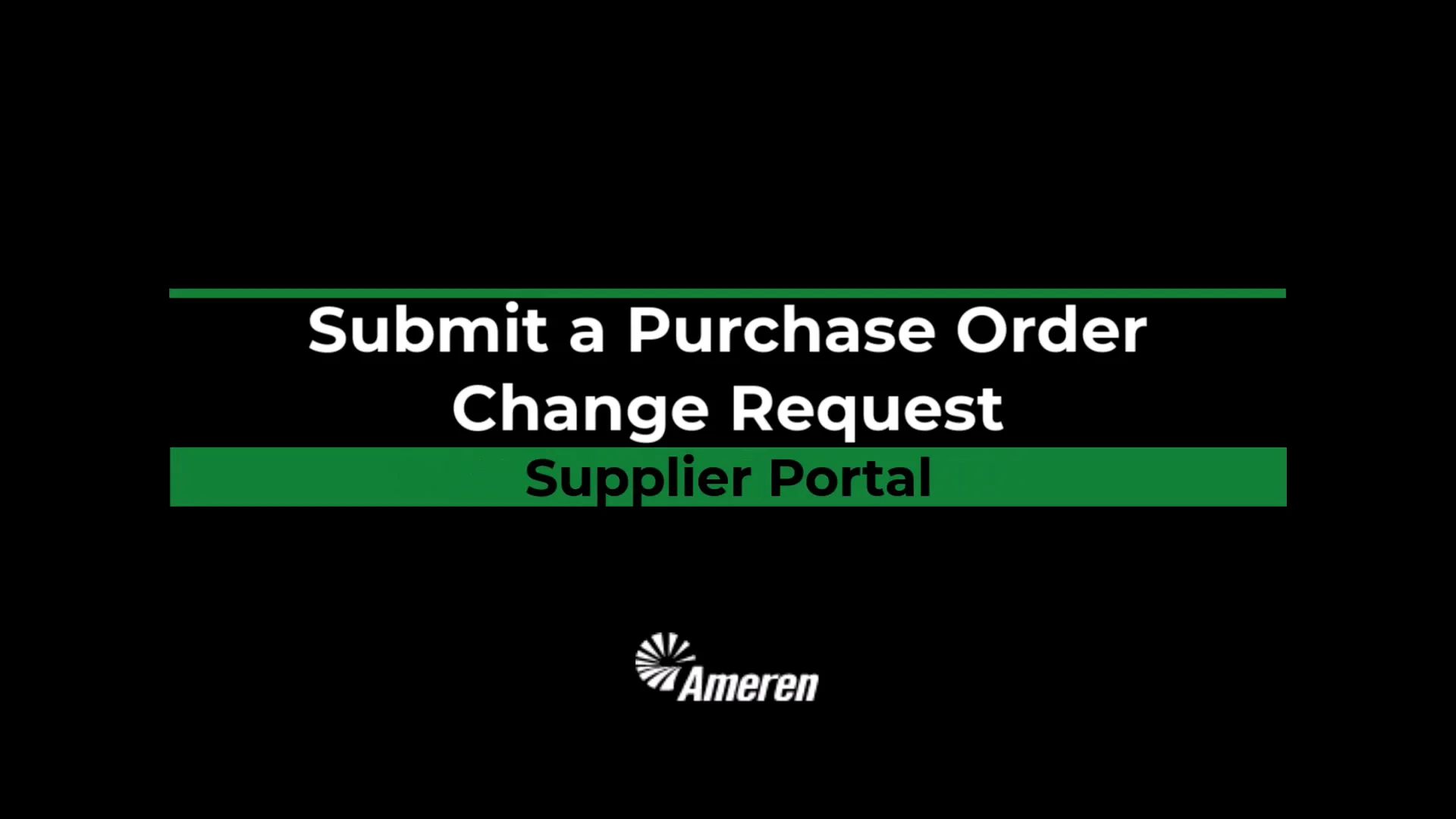 Submit a Purchase Order Change Request