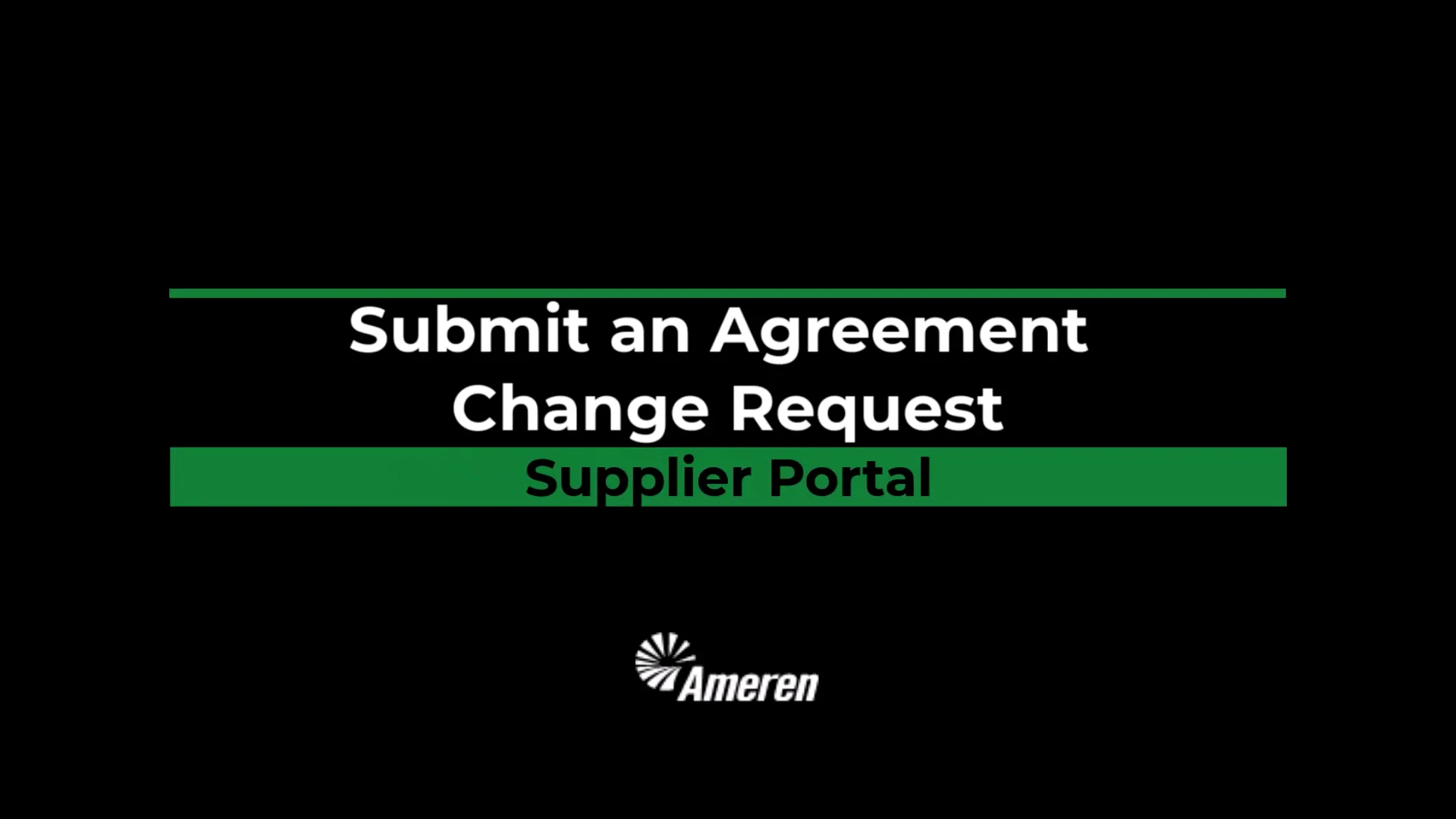Submit an Agreement Change Request