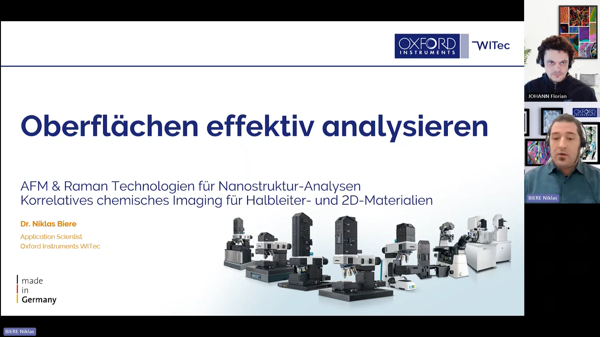 WITec Webinar - AFM & Raman Imaging: Ein Leitfaden für die kombinierte ...