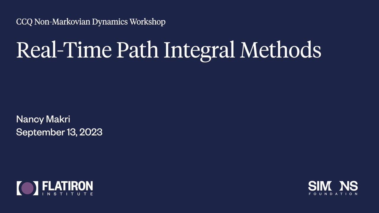 Nancy Makri: Real-Time Path Integral Methods
