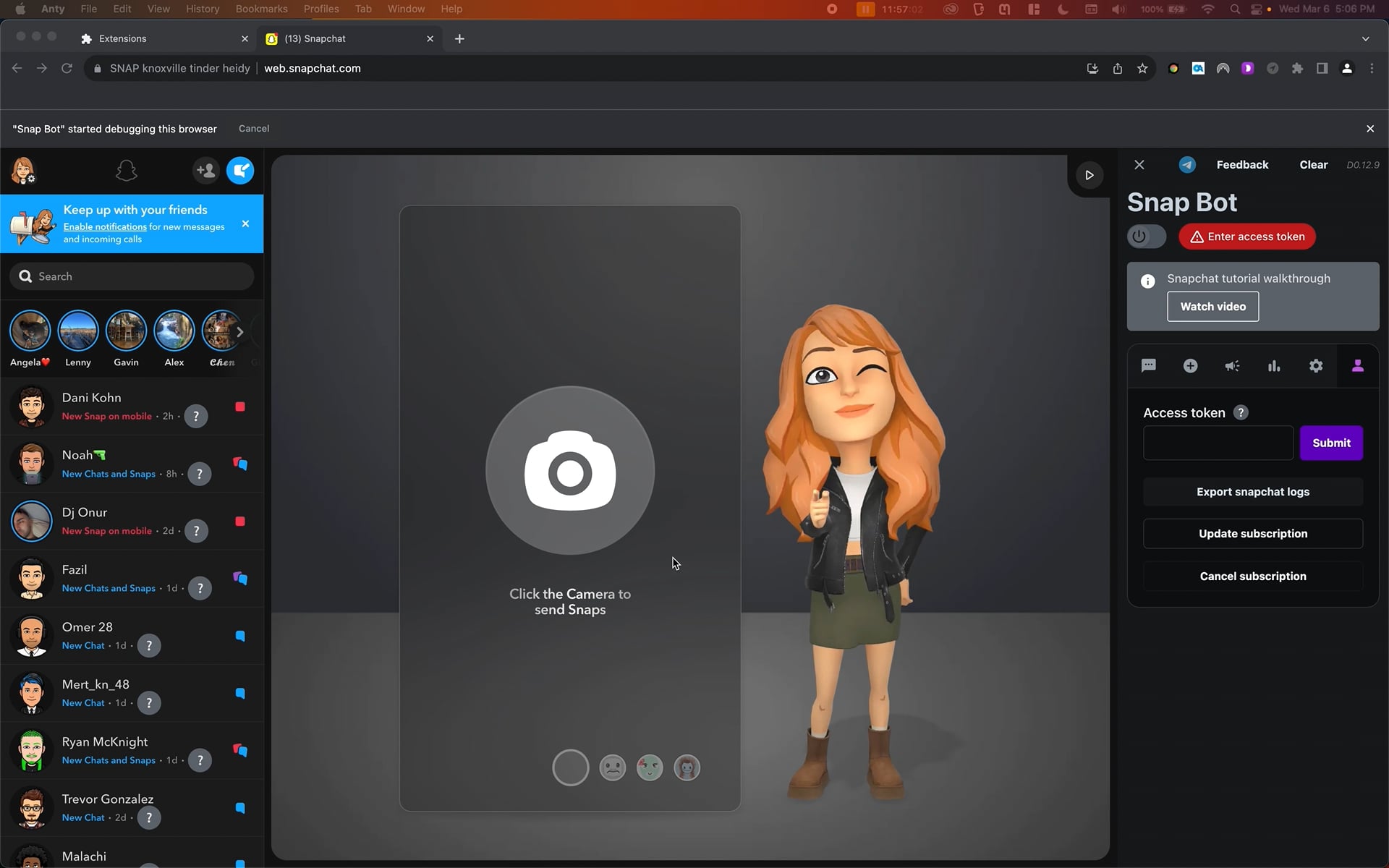 Snapchat Bot Tutorial
