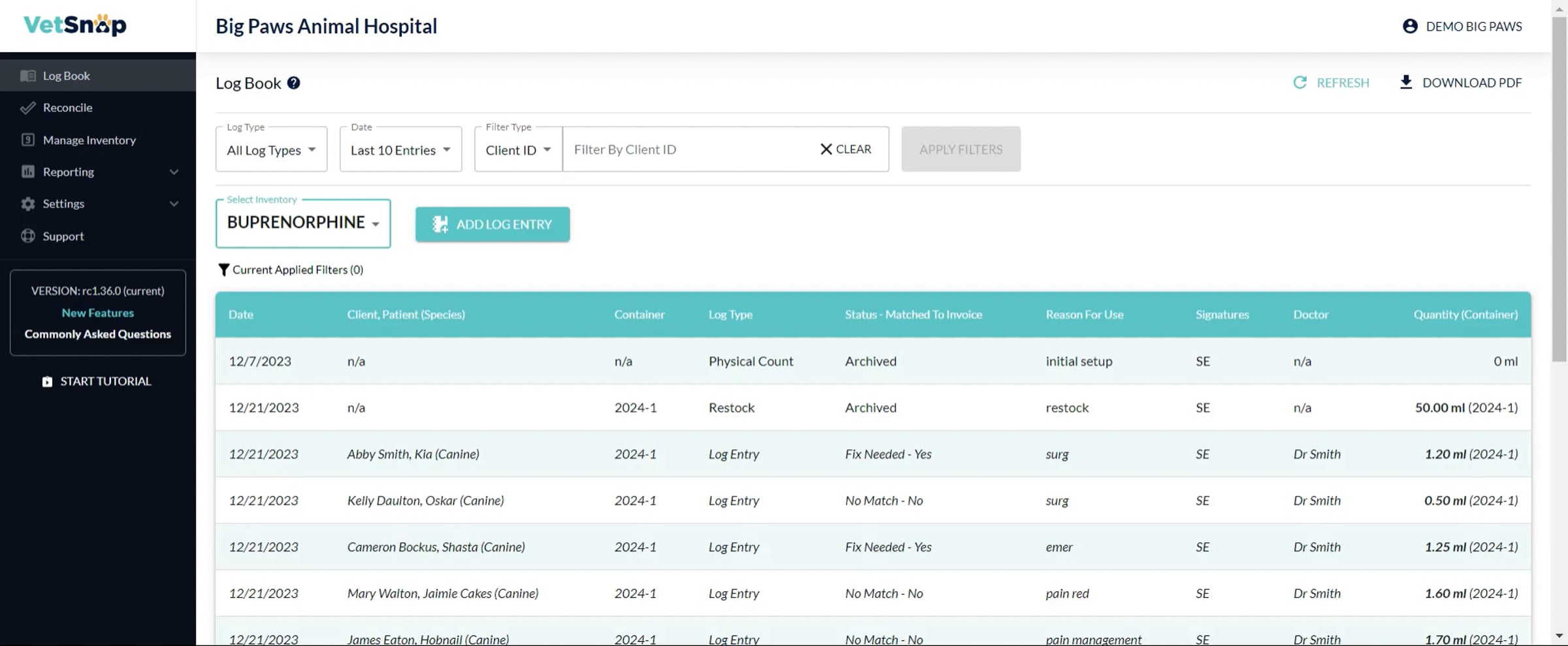 Manage Inventory - Restocking
