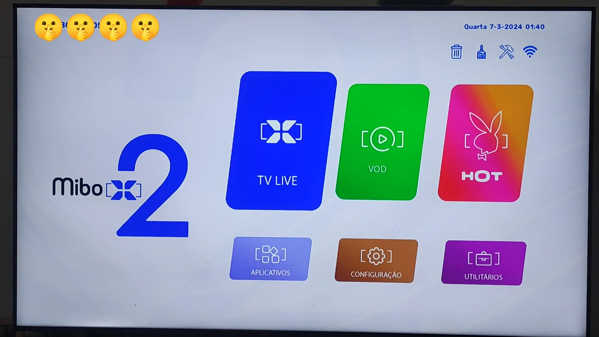 Mostrando Funcionamento do Mibo X 2