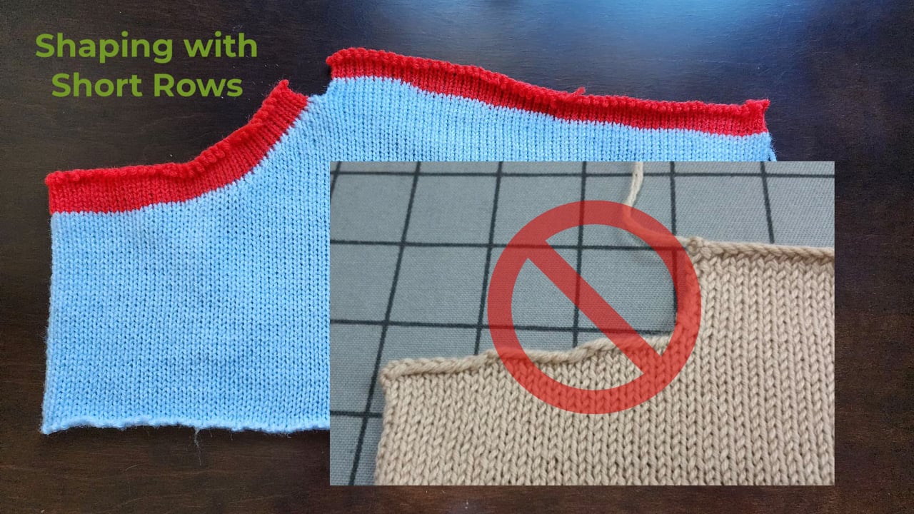Short Row Neckline and Shoulder Shaping | Machine Knitting Tutorial