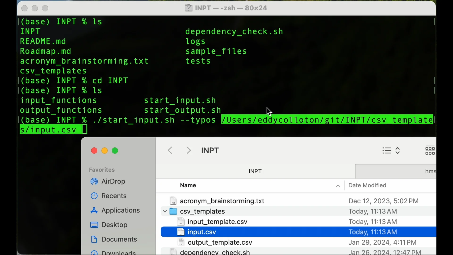 start_input_manual_walkthrough on Vimeo