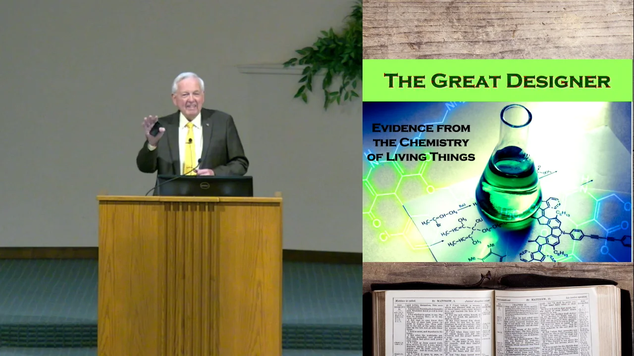 03-09-24 - The Great Designer: Evidence from the Chemistry of Living ...