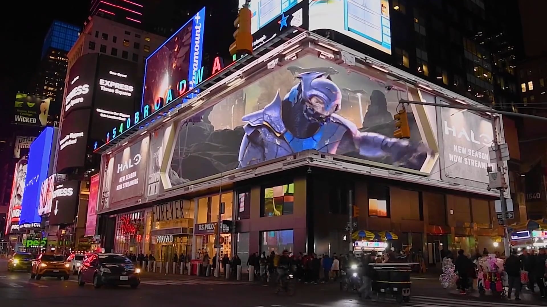 Halo S2 Times Square Anamorphic Billboards
