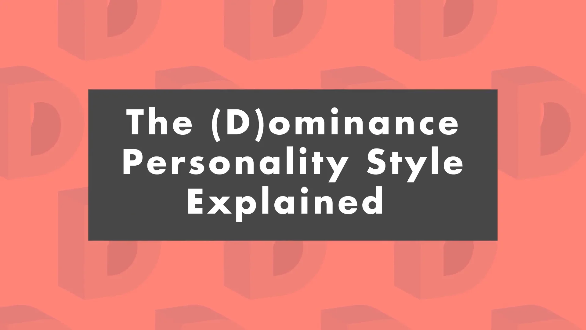 The Dominant Style Explained on Vimeo