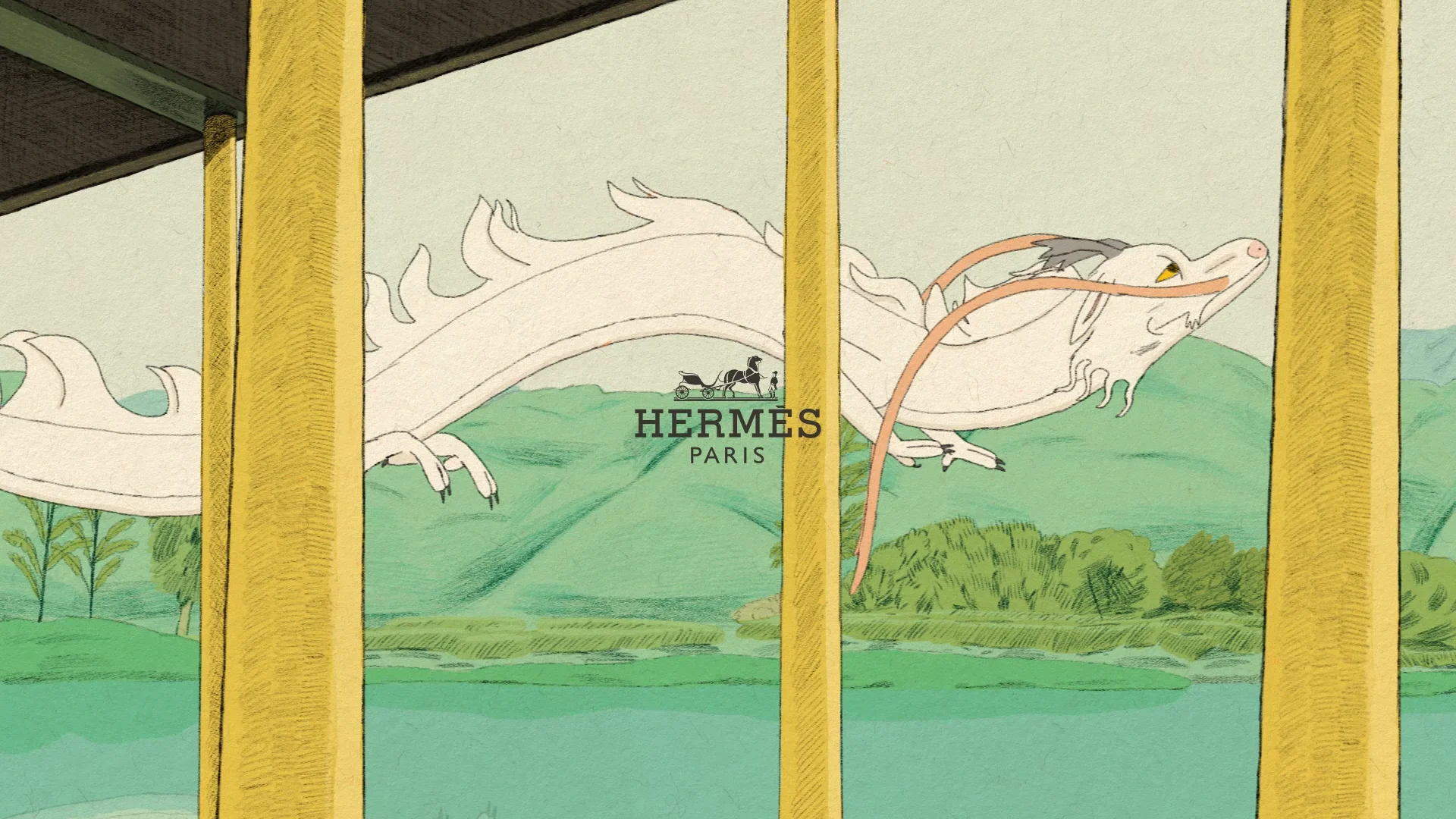 Flying Into the New Year — Karlotta Freier for Hermès