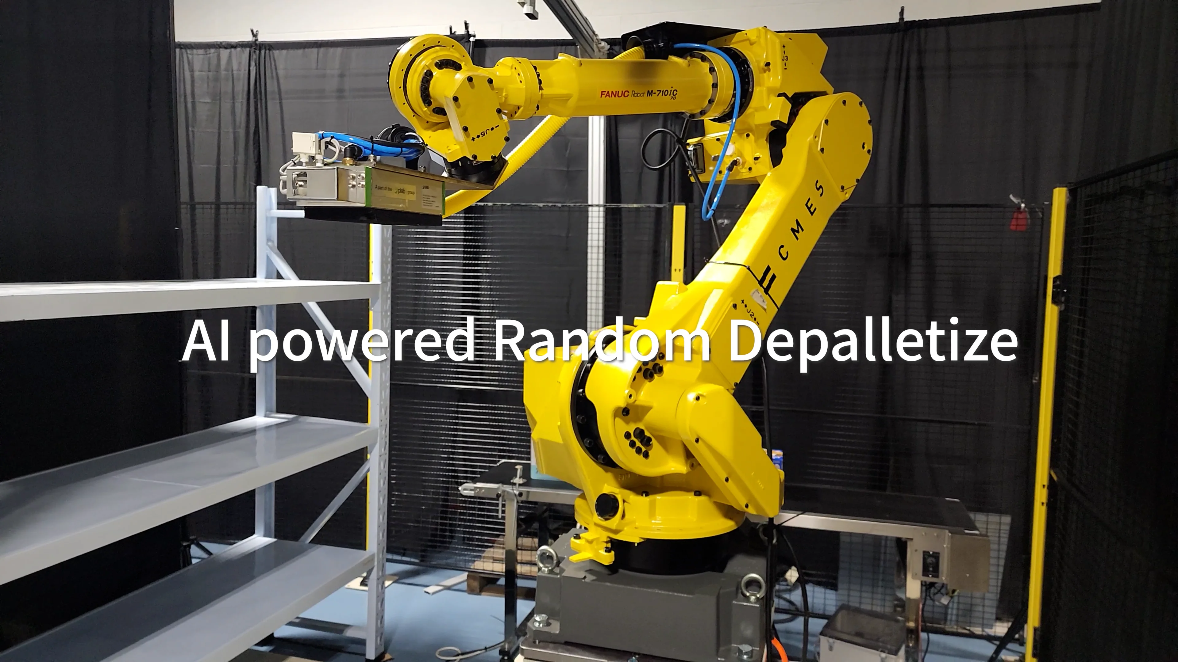 AI Powered Depalletizing and Palletizing Demo at CMES Robotics in Chicago on Vimeo