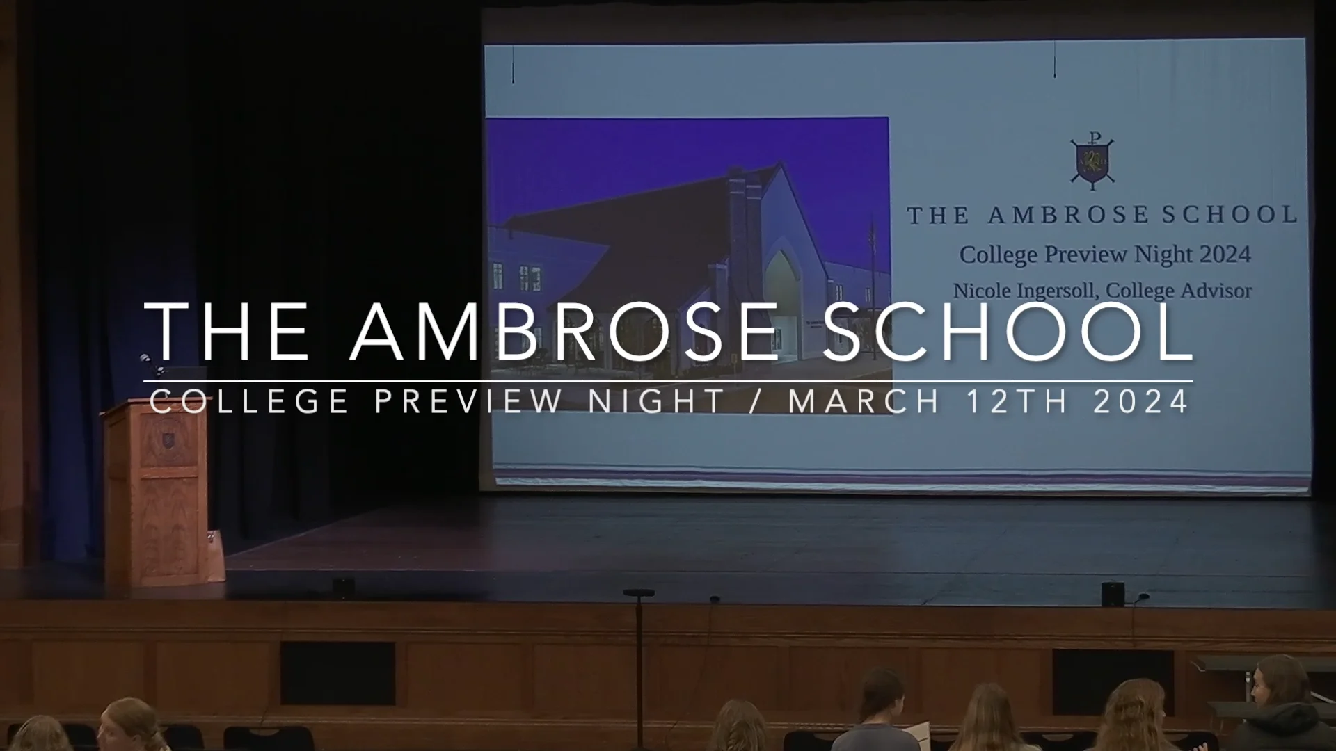 The Ambrose School College Preview Night 2024 on Vimeo