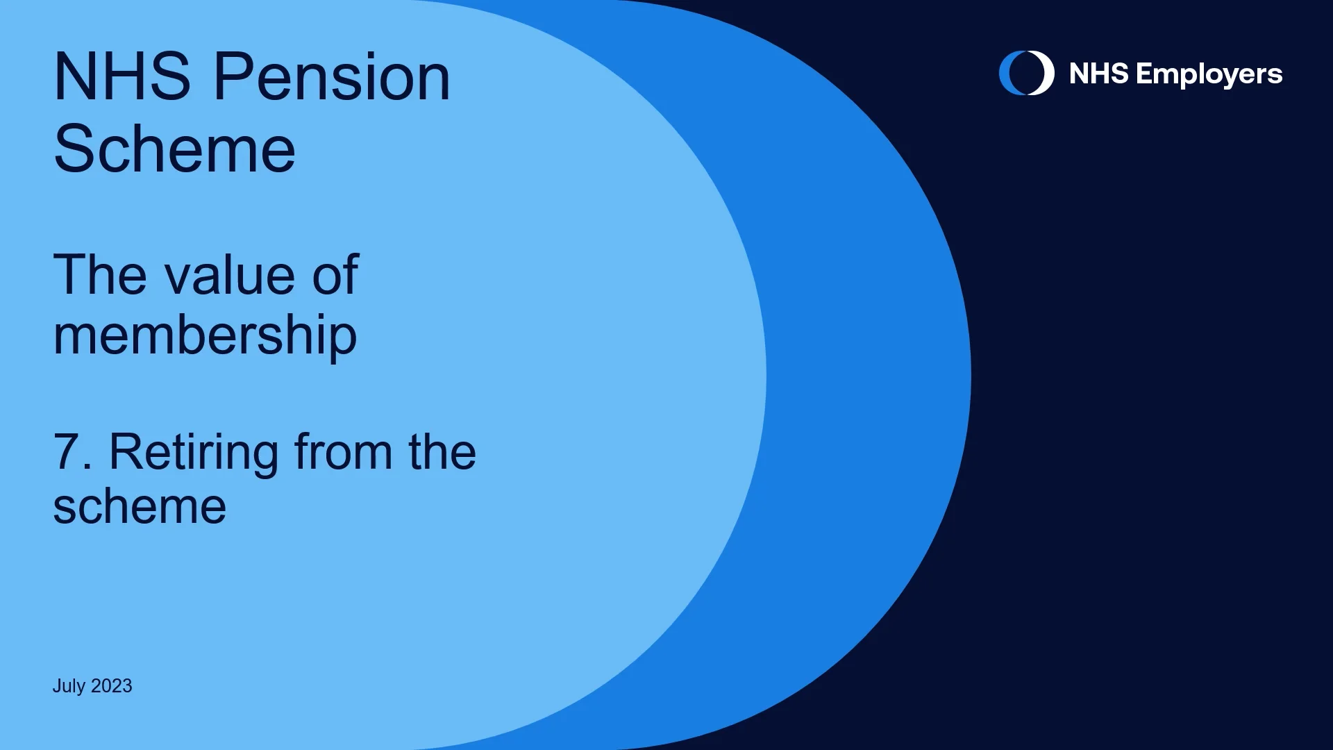 Value of the NHS Pension Scheme UPDATE 2023 - Section 7