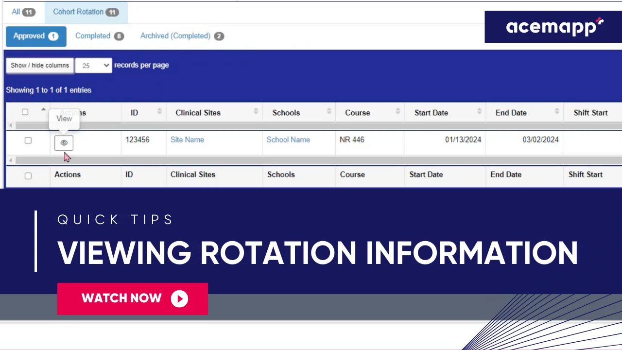 Viewing Rotation Information in ACEMAPP on Vimeo