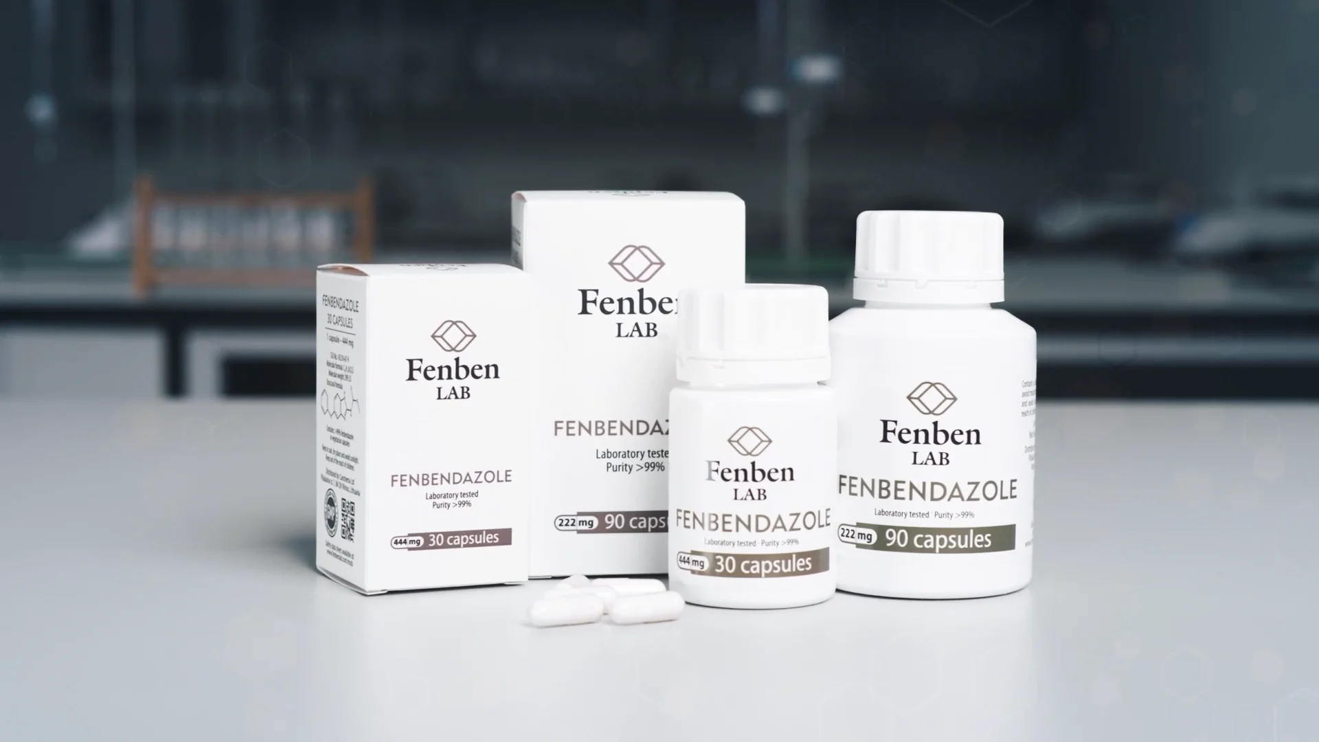 Fenbendazol 222mg, 90 Capsules, Purity 99%, by Fenben LAB, Certified ...